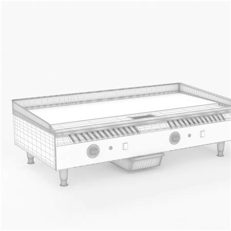 Electric Countertop Economy Griddles Pg36 3d Model Download