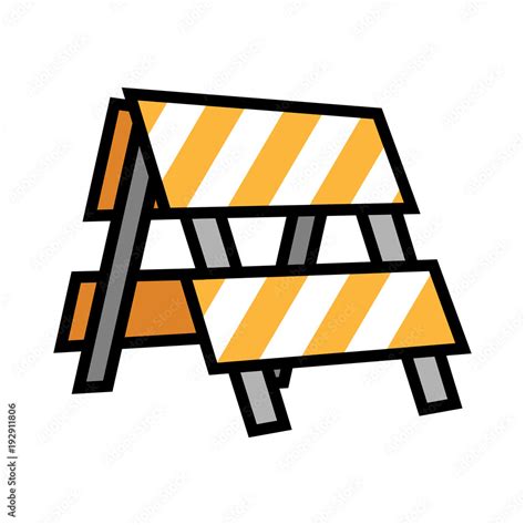 Cartoon Road Block Illustration Stock Vector Adobe Stock