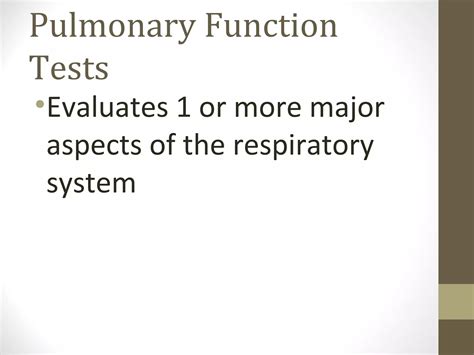 Lung Function Tests PPT
