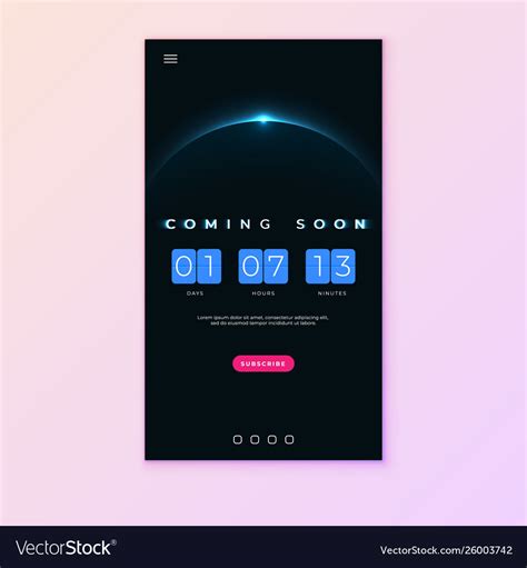 Coming soon flip countdown clock counter timer Vector Image