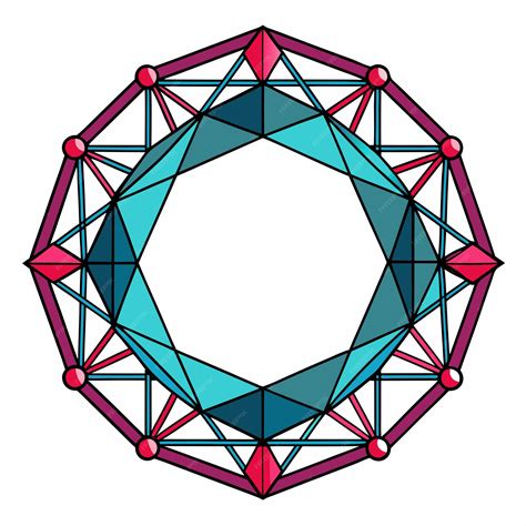 Gemstone Wire Frame Vector On White Background Premium Ai Generated Vector