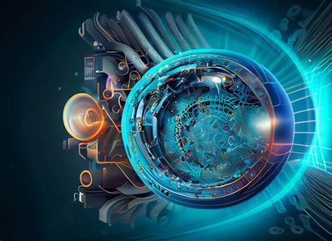 Premium AI Image Inner Structure Of CPU Technology Red