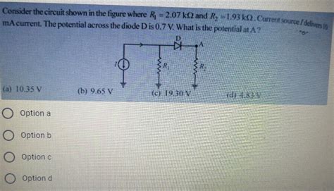Solved Consider The Circuit Shown In The Figure Where R Chegg