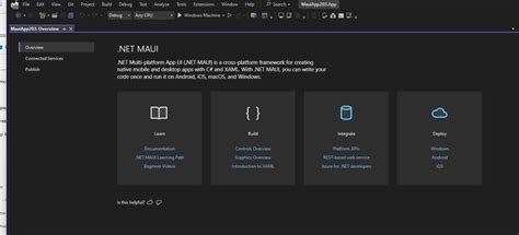 New Maui Projects Should Only Open The Overview Page In Vs · Issue