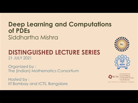 Free Video Deep Learning And Computations Of Pdes By Siddhartha Mishra
