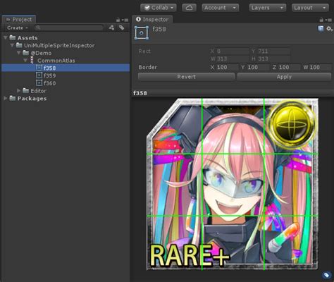 github baba s uni multiple sprite inspector sprite mode が multiple の