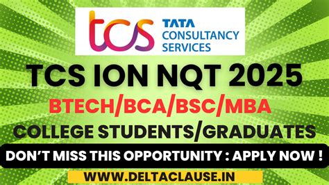 Tcs Ion Nqt 2025 Your Ticket To High Paying Jobs In Top Tech Deltaclause