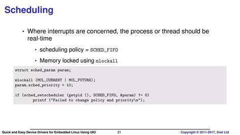quick and easy device drivers for embedded linux using uio ppt