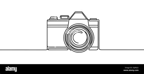Line Drawing Photo Camera Single Draw Photo Icon Line Art Photography