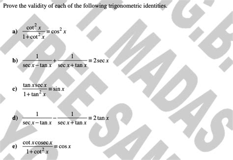 A Level Maths Trigonometry