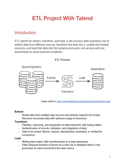 Talend Etl Project Pdf Data Management Information Technology
