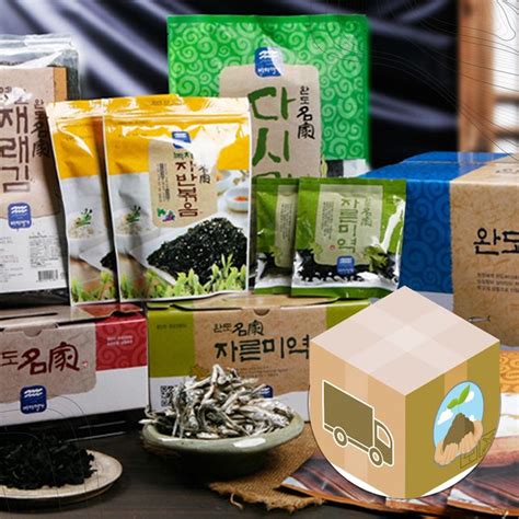 국산 대멸치 지주식 재래 돌 구이 김 녹차자반 자른미역 건다시마 6종 선물세트 완도명가 홈플러스 택배배송