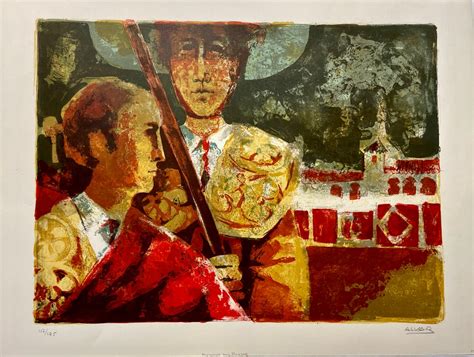 Alvar Sunol Matador And Picador 155 X 21 Lithograph Le 117