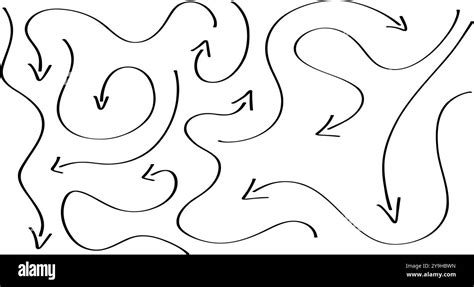 A Collection Of Curved Arrows Illustrates A Complex Abstract Design On A Blank Background