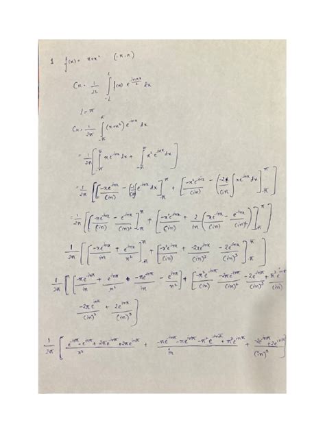 Complex Fourier Series Pdf