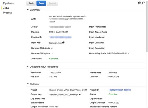 Aws Cliでelastic Transcoderのジョブを作成してみた Developersio