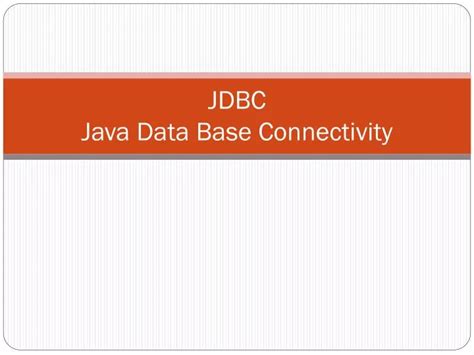 ppt jdbc java data base connectivity powerpoint presentation free