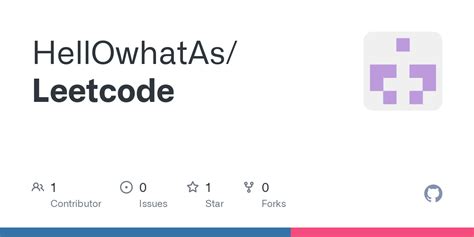 GitHub HellOwhatAs Leetcode