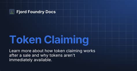 Token Claiming Fjord Foundry Docs