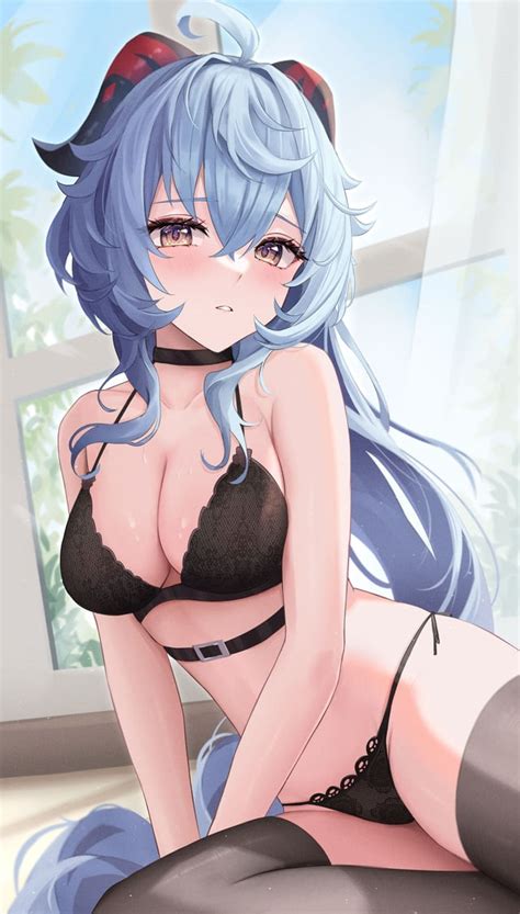 Daily Ganyu Lewdie 643 Black Panties And Bra~ R Ganyunsfw