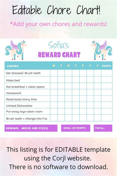 Editable Reward Chart Artofit