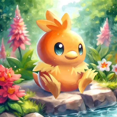 Torchic A Pokemon In Love Kunst Fabelwesen