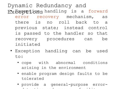 Real Time Systems Fault Tolerance Redundancy Ppt