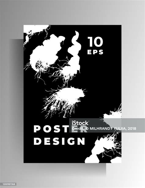 Monochrome Cover Template Design Stock Illustration Download Image