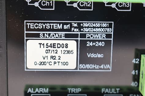 Tecsystem T154 Ed08 Temperature Controller Ja Jordan Anwar Est