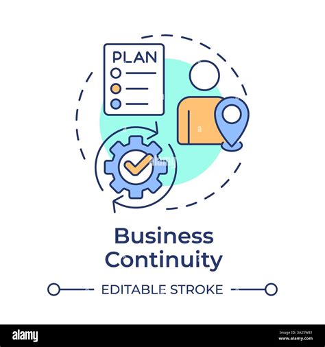 Business Continuity Multi Color Concept Icon Stock Vector Image And Art Alamy