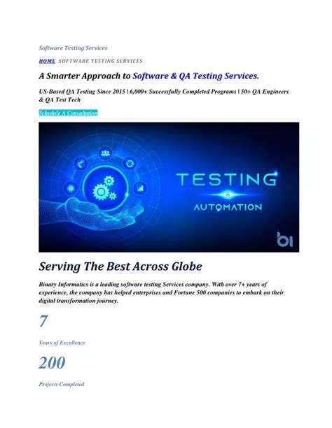 Ppt Software Testing Services Company In India Powerpoint