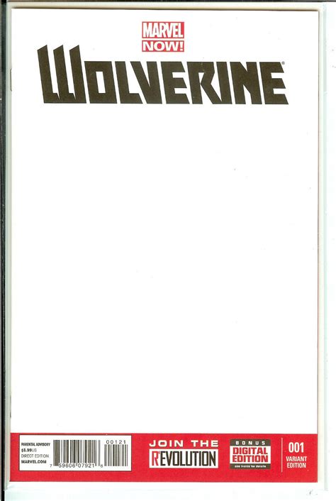 Wolverine 1 Blank Variant Cover Legacy Comics And Cards Trading