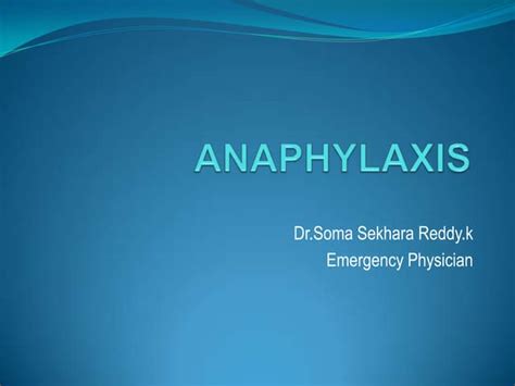Anaphylaxis Ppt