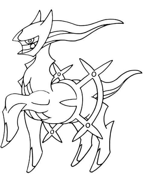 Arceus Legendary Pokemon Coloring Pages