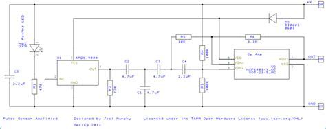 biopic heartbeat monitor circuit diagram