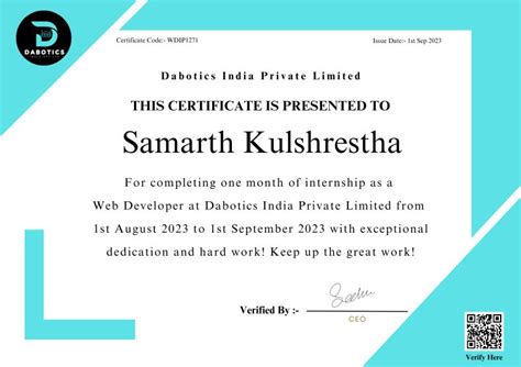 Internship Webdevelopment Samarth Kulshrestha