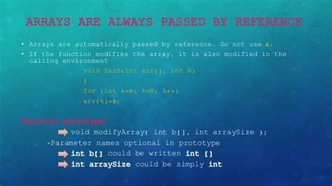 Passing An Array To A Function Ict Programming