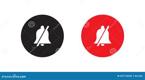Silent Notification Bell Icon Vector In Flat Style Stock Vector Illustration Of Alarm Disable