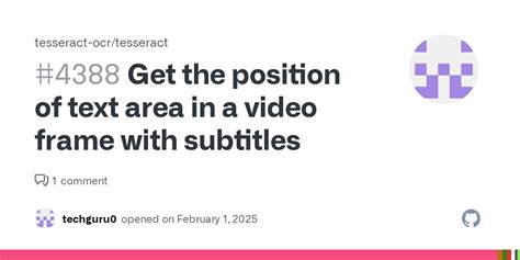 Get The Position Of Text Area In A Video Frame With Subtitles · Issue