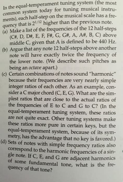 Solved In Equal Temperament Tuning System The Most Common