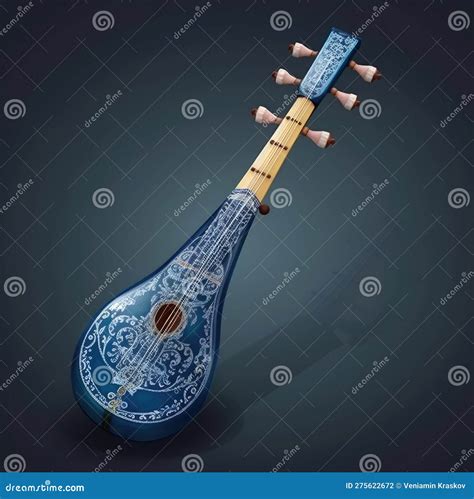 Dombra - Kazakh Musical Instrument Stock Illustration - Illustration of ...