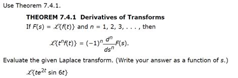 solved use theorem 7 4 1 theorem 7 4 1 derivatives of