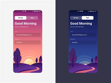 Light Mode Dark Mode Login Using Flutter By Naitik Shah On Dribbble