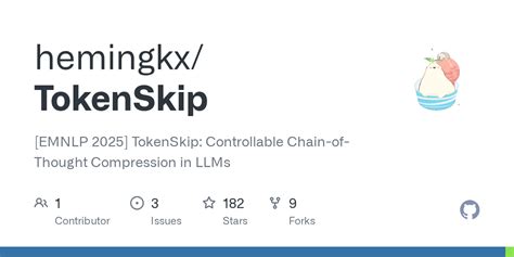 Github Hemingkx Tokenskip [emnlp 2025] Tokenskip Controllable Chain Of Thought Compression