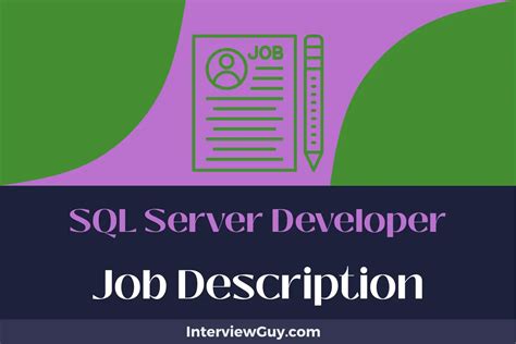 sql server developer job description [updated for 2025]