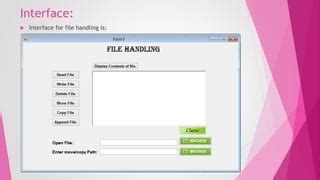 File Handling In Vb Net