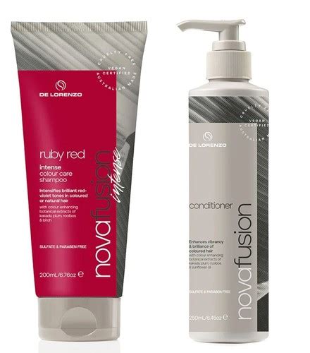 Delorenzo Novafusion Intense Ruby Red Shampoo 200 Ml And Conditioner