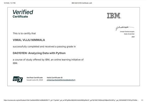 datascience python ibm professionalgrowth learningjourney vimal