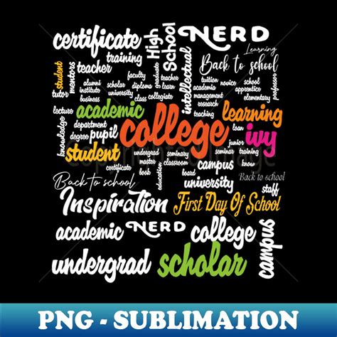 College Education Word Cloud Patterns Artistic Sublimation Inspire