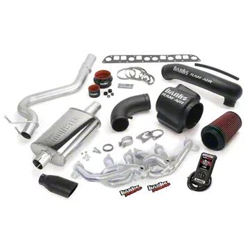 Banks Power Jeep Wrangler PowerPack Bundle With Cat Back Exhaust And Black Tip B